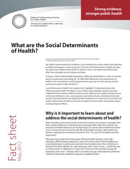 What are the social determinants of health? | National Collaborating ...